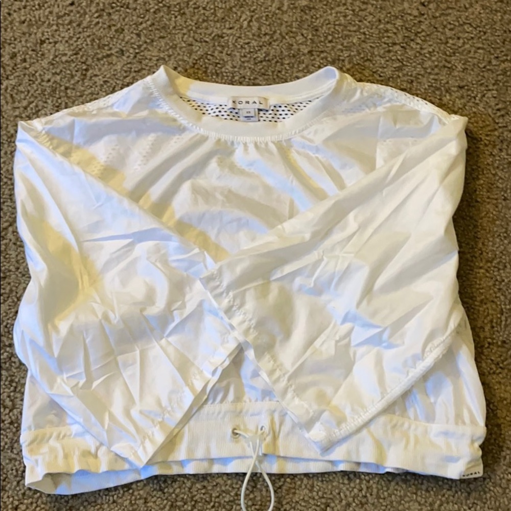 Koral Like New Mesh Sleek Crop Atheleisure Top - Gem